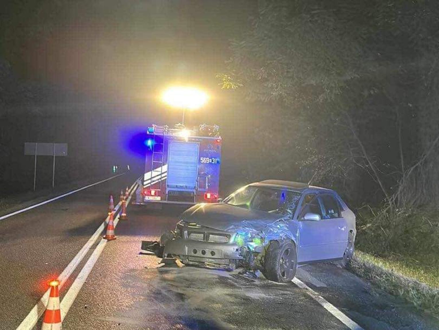 Dwie osoby ranne po wypadku na "krajówce" w powiecie wielickim [FOTO]