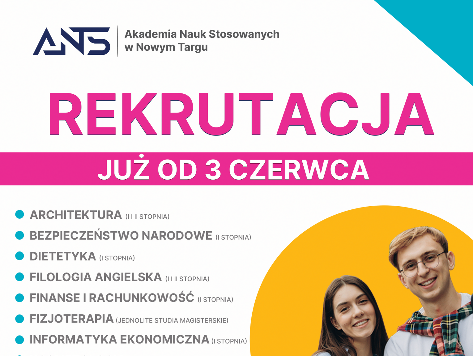 Studiuj w Nowym Targu – rekrutacja trwa Studiuj w Nowym Targu – rekrutacja trwa